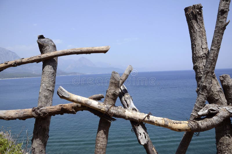 Old fence stock image. Image of horizon, nature, kemer - 97578977