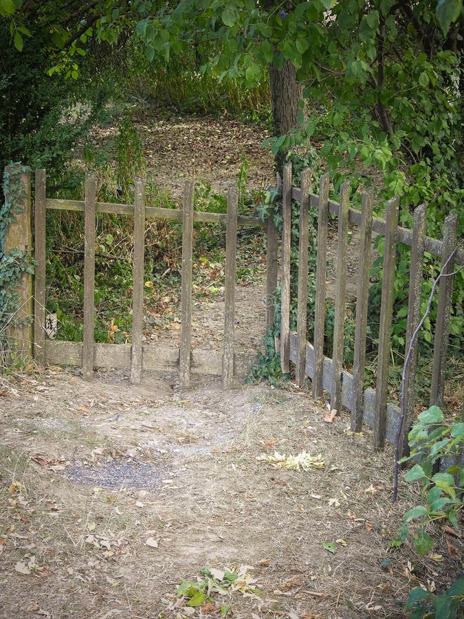Old fence gate stock image. Image of building, closed - 123626211