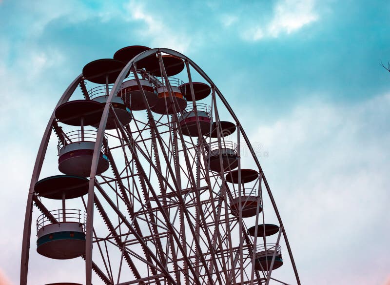 Old Ferris Wheel in Borjomi Town, Stock Image - Image of famous, park ...
