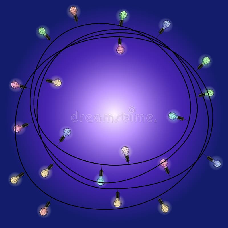 Old Festive Motley Lightbulbs Vector Illustration Stock Vector ...