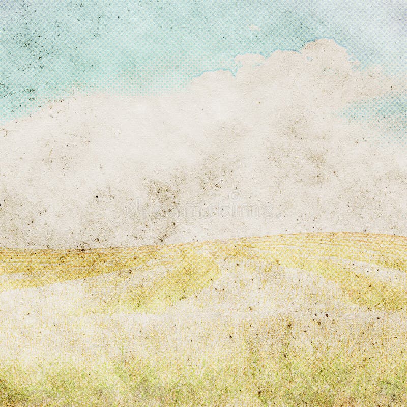 Old Fields, Retro Background Stock Illustration - Illustration of ...