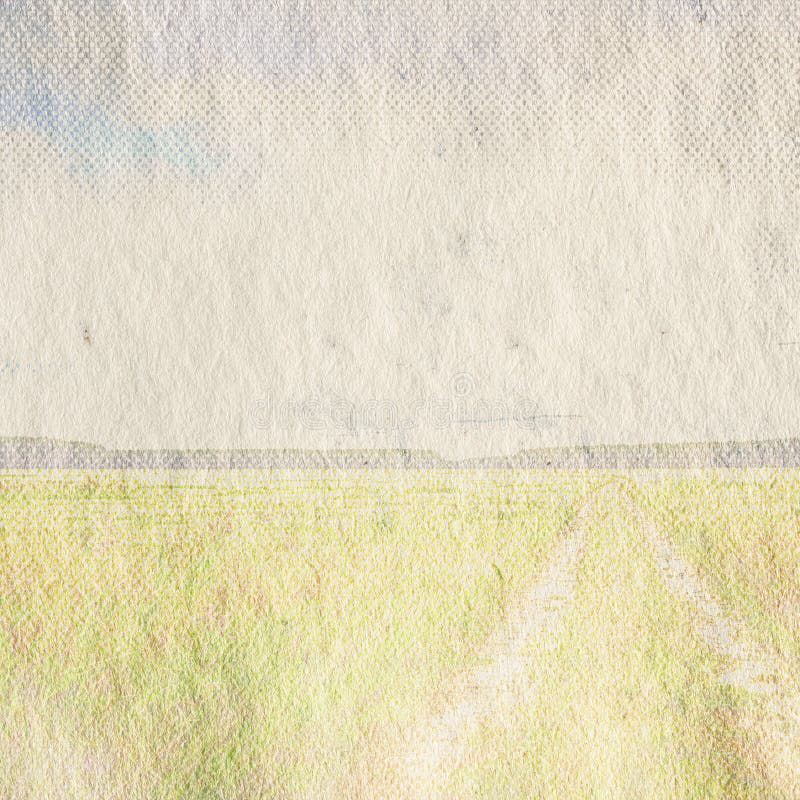 In the Fields, Old Retro Background Stock Image - Image of plant ...