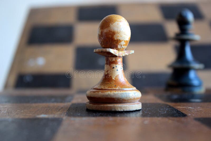 An Old Figure on the Chess Field. Stock Image - Image of victory, game ...