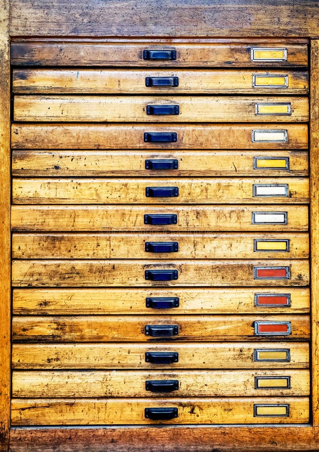 Old filing cabinet stock image. Image of case, information - 65501297