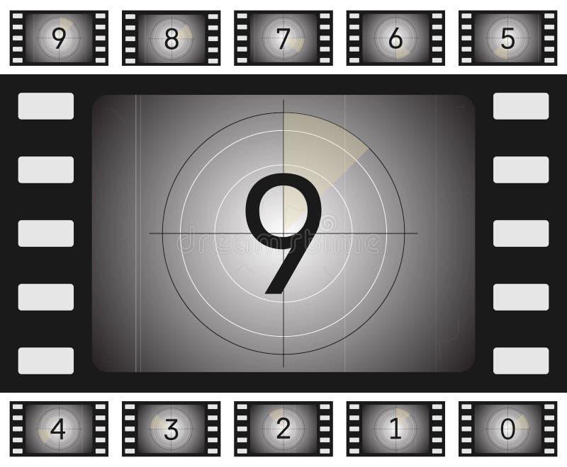 Old film countdown stock vector. Illustration of frame - 53502286