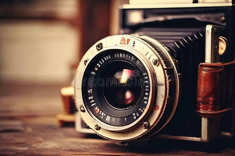 Old Film Effect Using a Film Style Camera or Lens To Capture a Stock ...