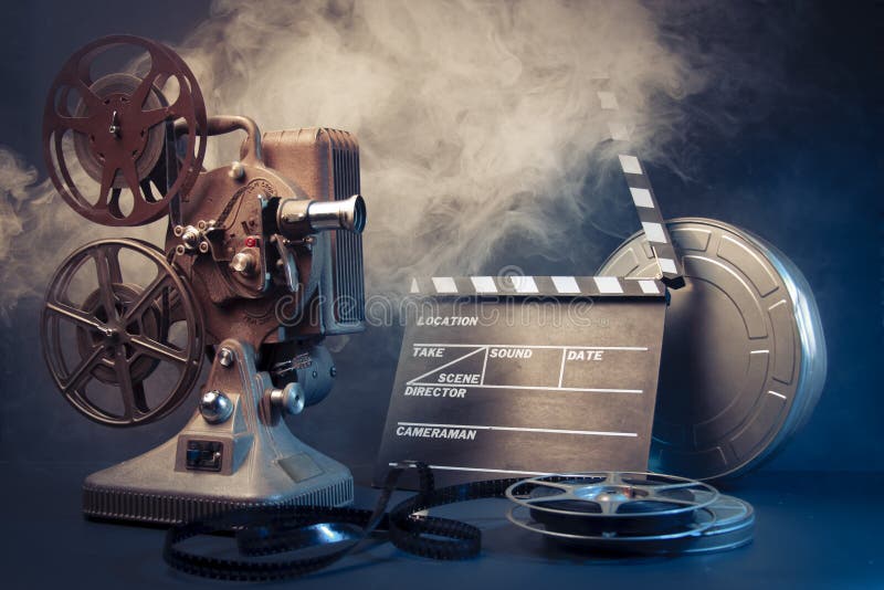 Old Film Projector and Movie Objects Stock Photo - Image of format ...