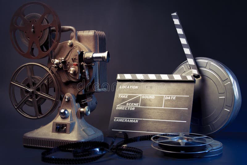 Old Film Projector and Movie Objects Stock Image - Image of hollywood ...