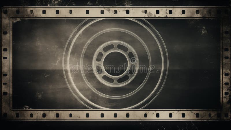 Old Film Strip Border Design Creating a Retro Frame Effect. Stock ...