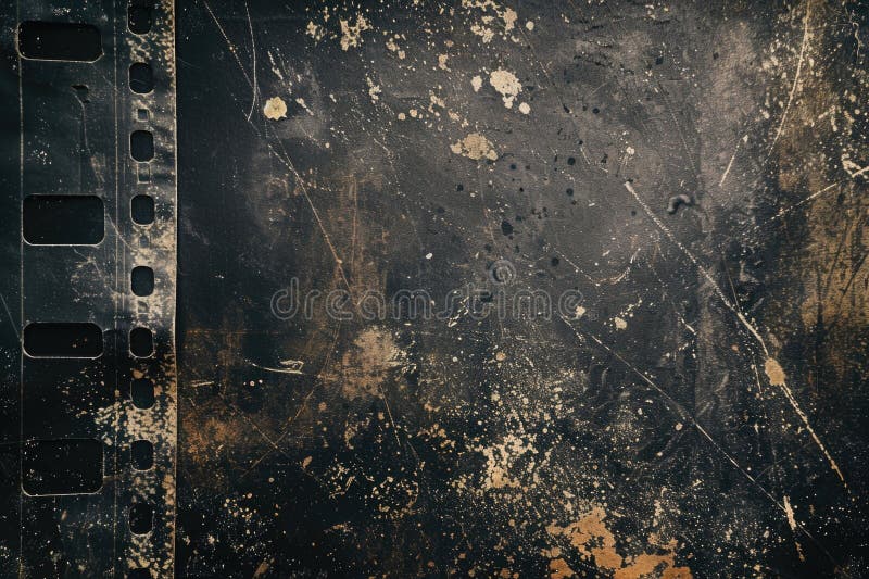 Old Film Strip with Paint Splatters, Perfect for Artistic Projects ...