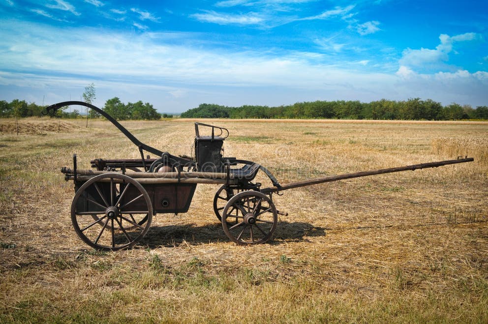 Old fire cart stock photo. Image of transport, yellow - 25817848