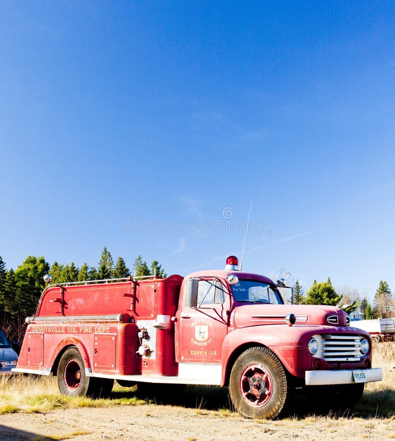 Old Fire Engine, Maine, USA Editorial Stock Image - Image of america ...