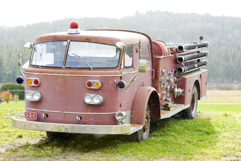 Old Fire Engine, Vermont, USA Stock Image - Image of england, united ...