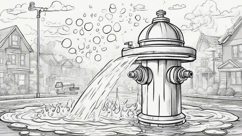 Fire Hydrant Coloring Stock Illustrations – 161 Fire Hydrant Coloring ...