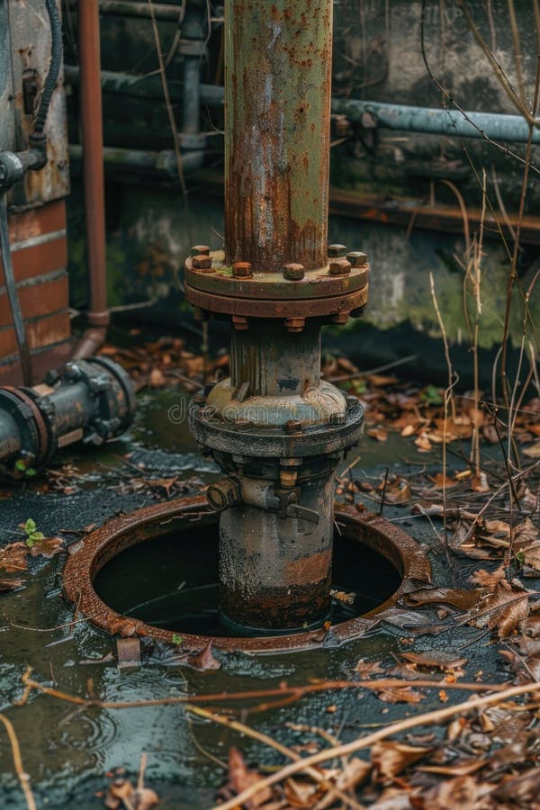 An Old Fire Hydrant Surrounded by Water. Suitable for Urban ...