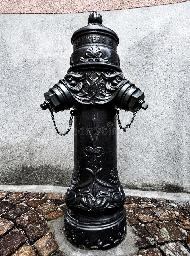 Old Fire Hydrant, Water Column on the Street in Sion Stock Image ...