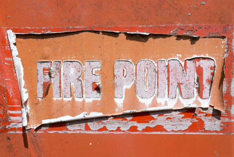 Old Fire Point Sign stock photo. Image of warning, urban - 54279168