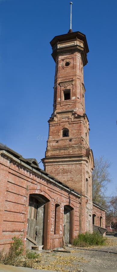 Old fire tower. stock image. Image of pattern, construction - 25297501