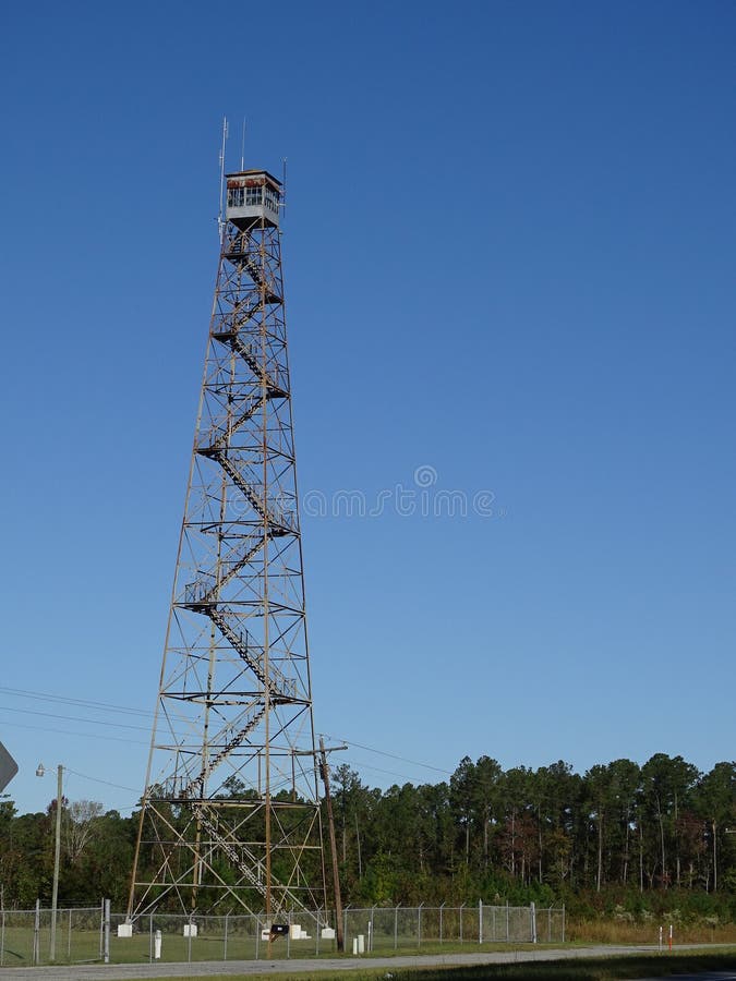 Old Fire Tower in portrait stock photo. Image of activity - 162691310