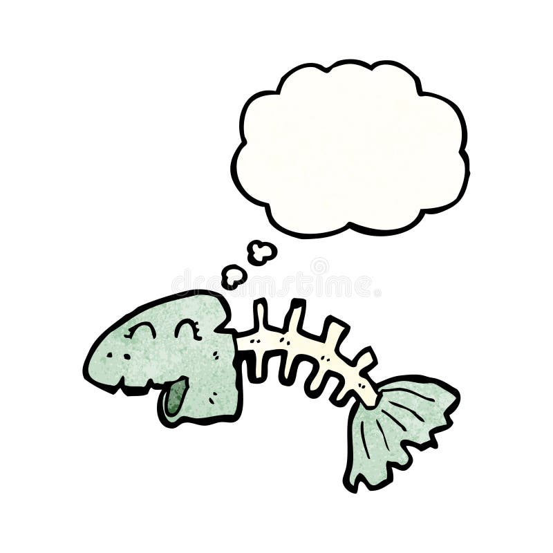 Old fish bones cartoon stock vector. Illustration of clip - 38024559