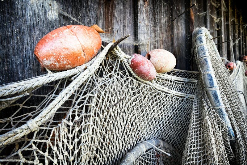 Old fishing net stock photo. Image of cork, antique, trawler - 47289414