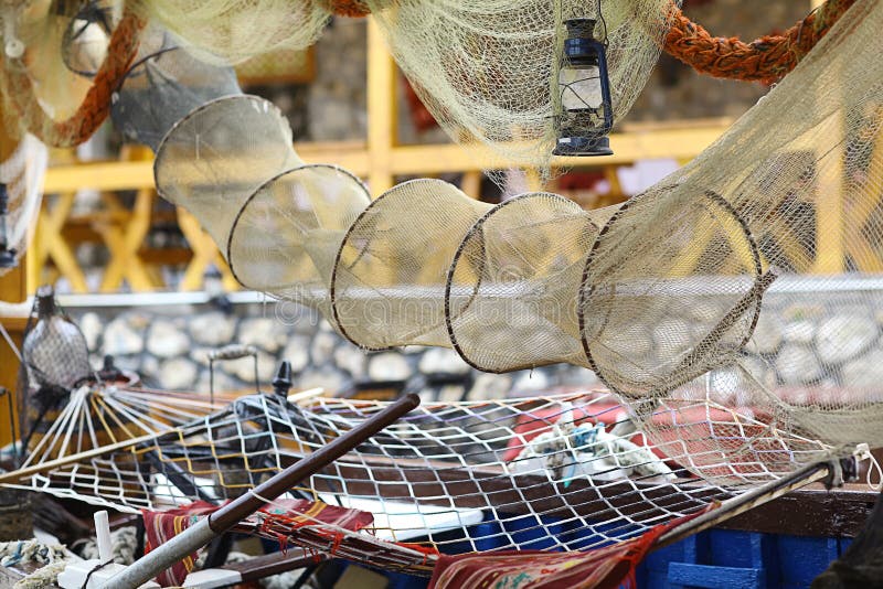 Old fishing nets stock photo. Image of construction, grunge - 59348942