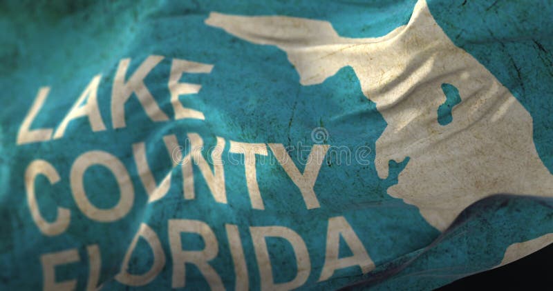 Old Flag of Lake County of the State of Florida, in United States ...