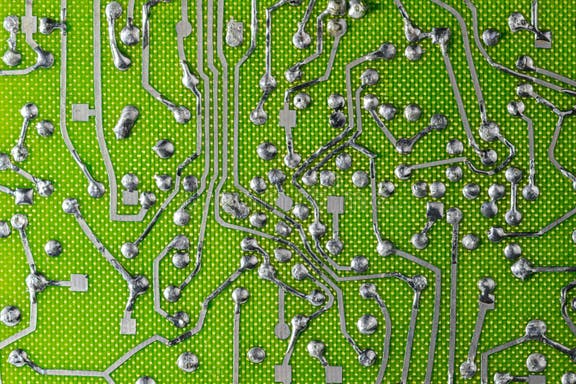 Old Flat Bare Fiberglass Pcb without Components Stock Image - Image of ...