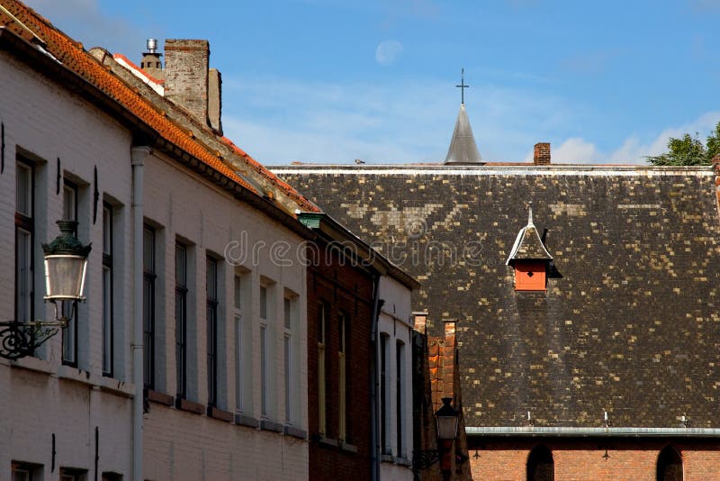 Old Flemish Houses in Brugge Stock Photo - Image of trip, traditional ...