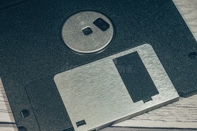 Old Floppy Disk Close-up. There is a Part of the Floppy Disk in the ...
