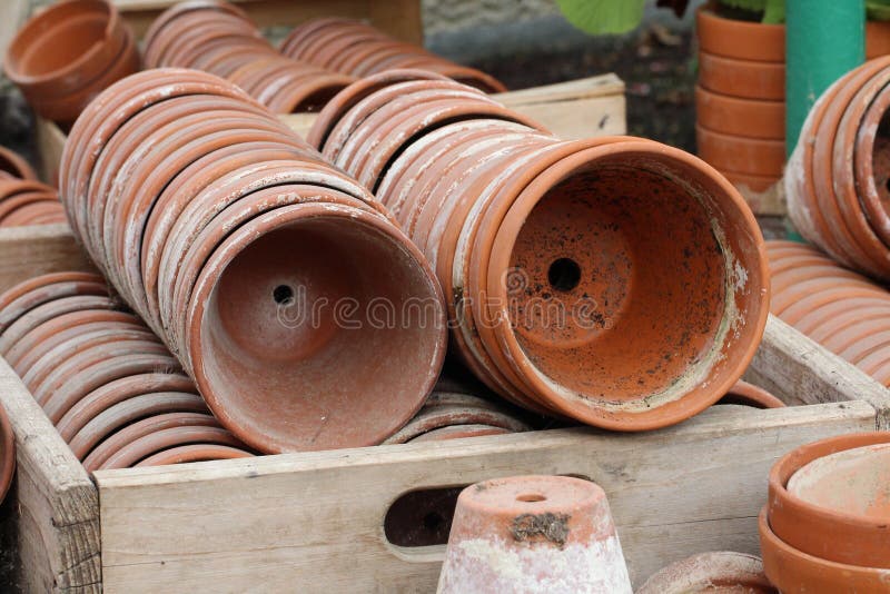Old flower pots stock image. Image of flowerpot, group - 64616547