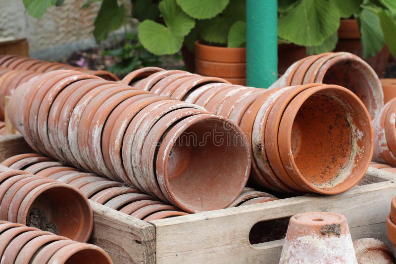 Old Flower Pots stock image. Image of rust, white, pottery - 2077897