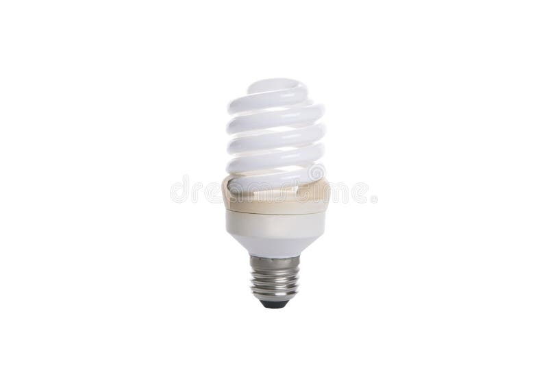 Old Fluorescent Spiral Light Bulb. Stock Image - Image of alternate ...
