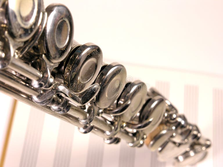 Old Flute stock photo. Image of metal, lined, flute, keys - 221792