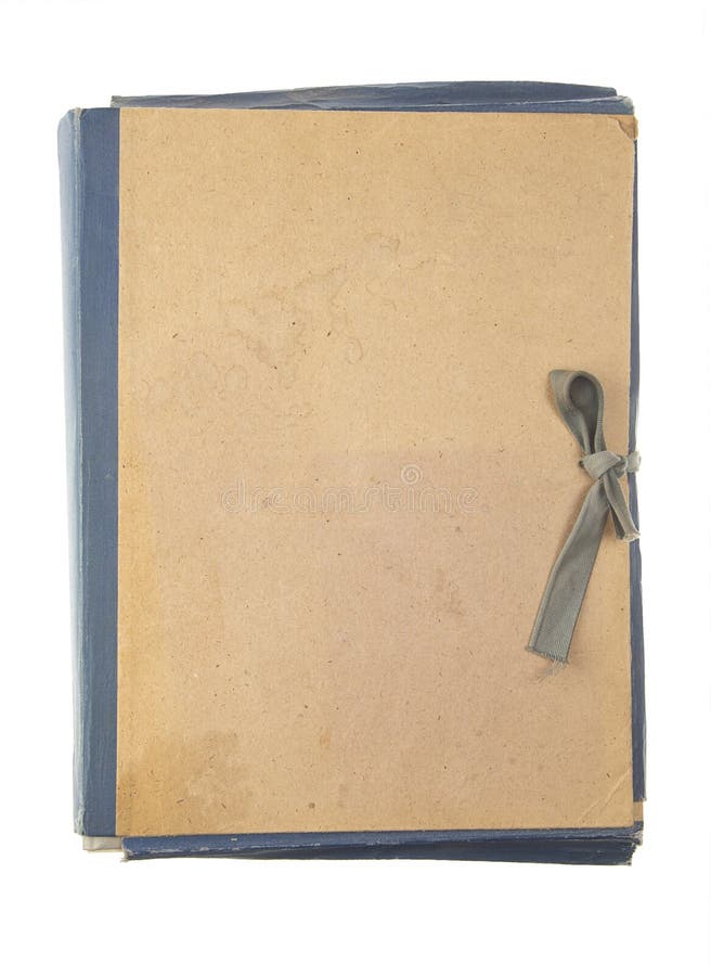 Old folder stock photo. Image of binding, blue, leatherbound - 33715942