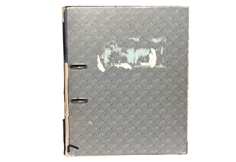 Old Folder on White Background. Stock Image - Image of paper, office ...