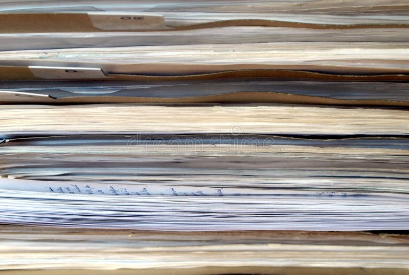 Old Folders In Office Background Picture. Image: 8030387