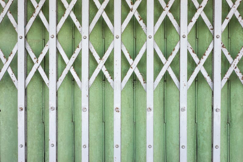 Old Folding Metal(Steel Rolling Shutter) Door Gate - Vintage Sty Stock ...