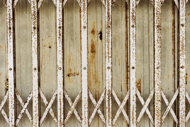 Old Folding Metal(Steel Rolling Shutter) Door Gate - Vintage Sty Stock ...