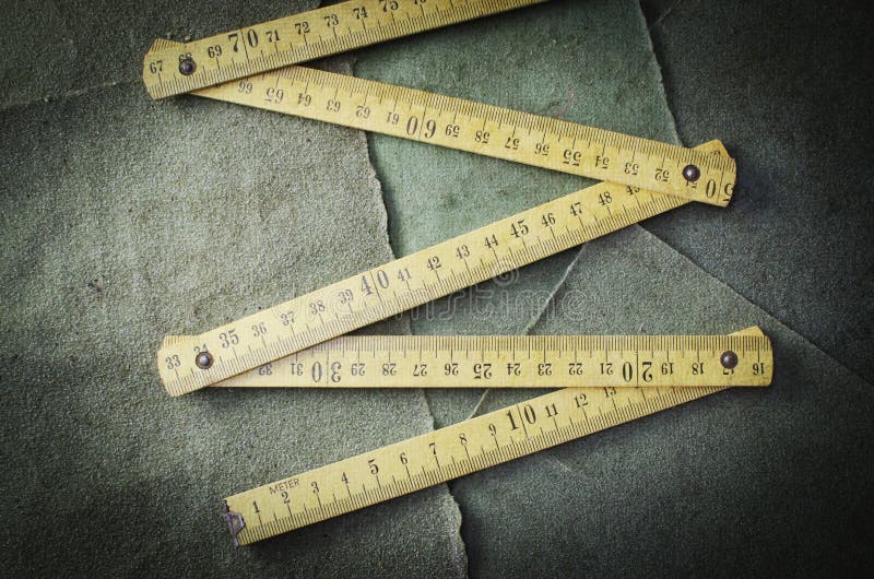 Old folding ruler stock image. Image of folding, ruler - 46549887
