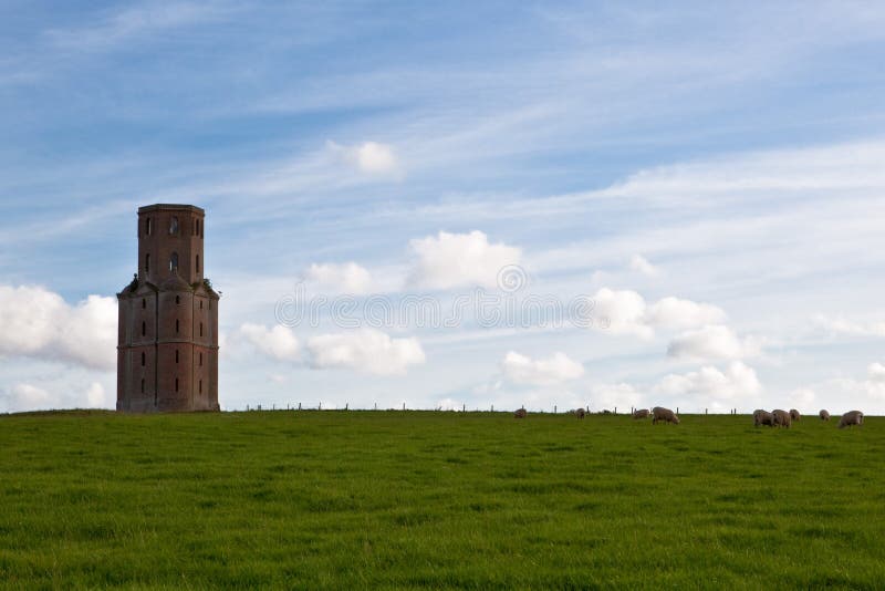 Old Folly stock photo. Image of tall, green, blue, fence - 12826500