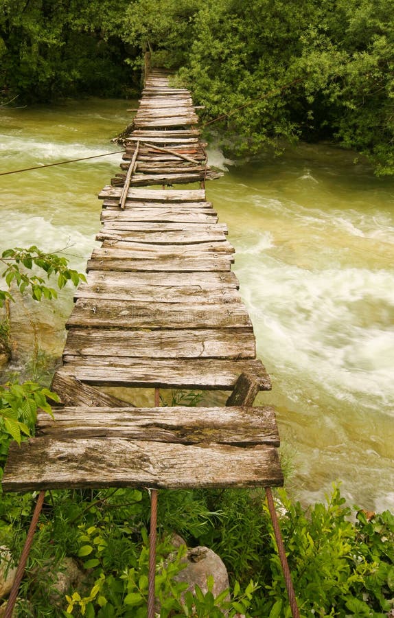 Old Wooden Bridge Over River Stock Image - Image of bridge, trees: 36290783