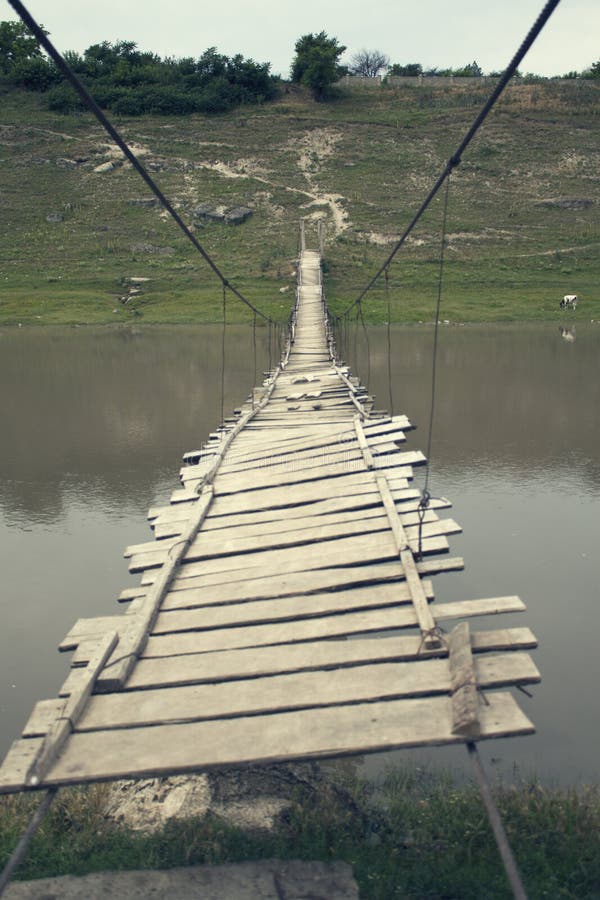 Old footbridge stock image. Image of riverbed, narrow - 15050847