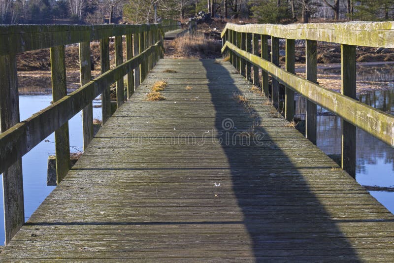 Old footbridge over water stock photo. Image of wood - 24254042