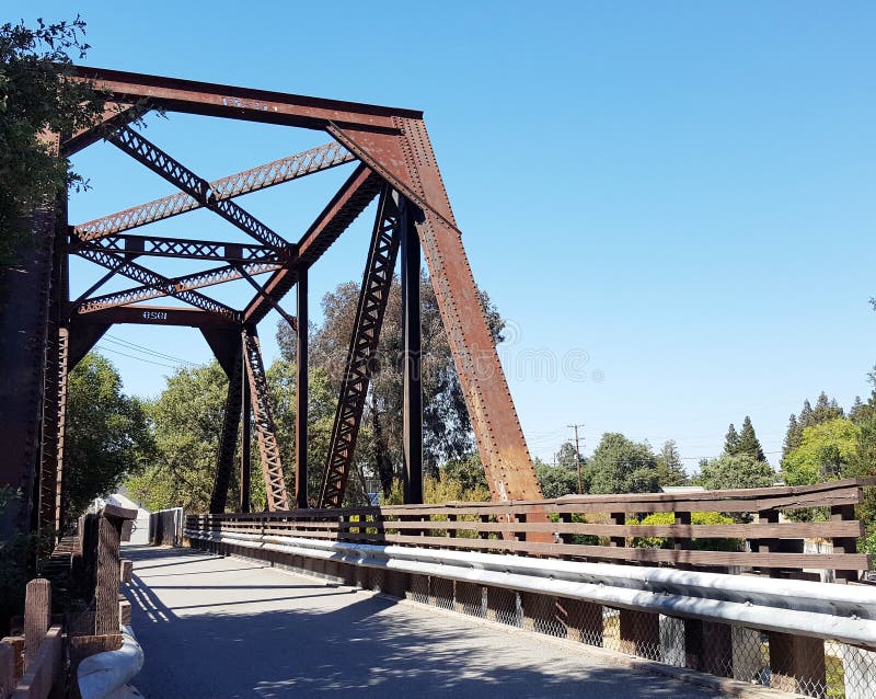 Old footbridge stock photo. Image of vintage, foot, girder - 76703872