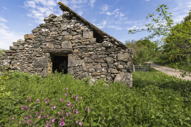 The Old Forge at Cabrach in Scotland. Stock Photo - Image of great ...
