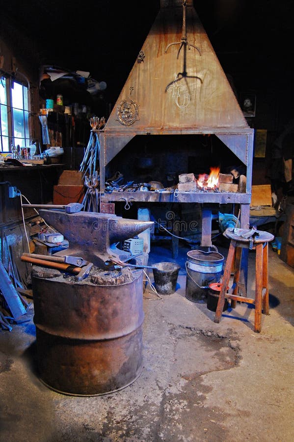 Old Forge. Forge in the Middle Ages Stock Image - Image of anvil ...