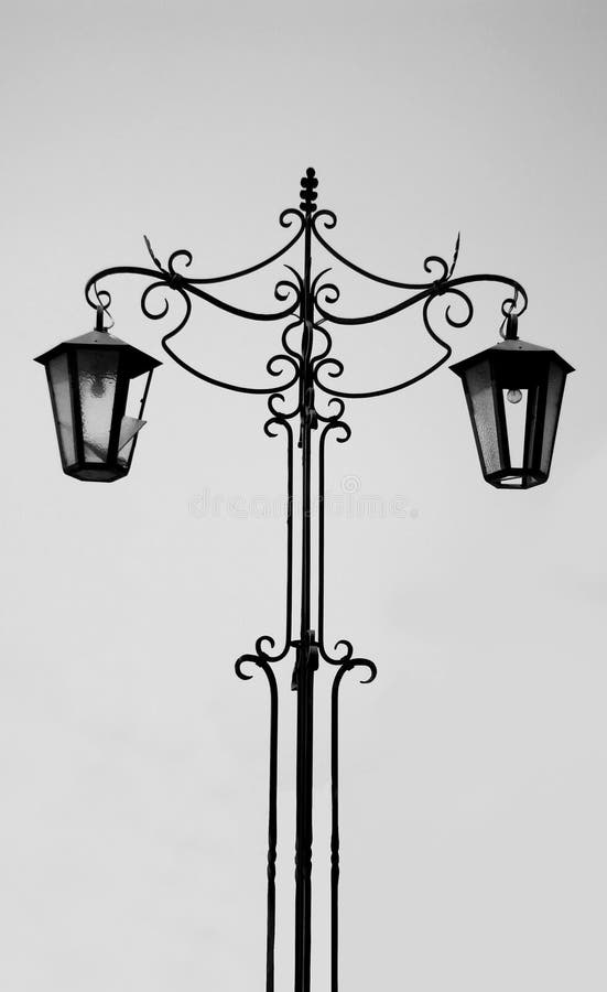 Old forged lamp stock photo. Image of metal, outdoors - 12112160