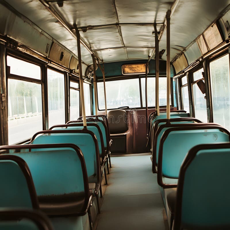 Old Forgotten Abandoned Bus Transport Vehicle Stock Illustration ...