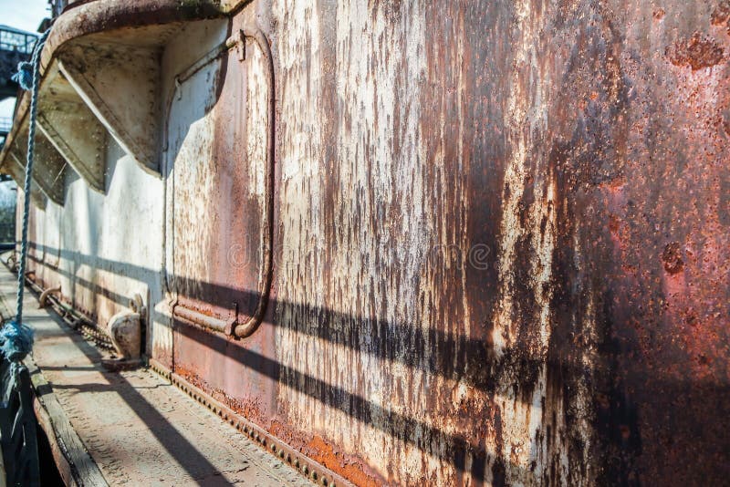 Old Forgotten and Rusty Ship Stock Image - Image of rotten, rust: 58015297